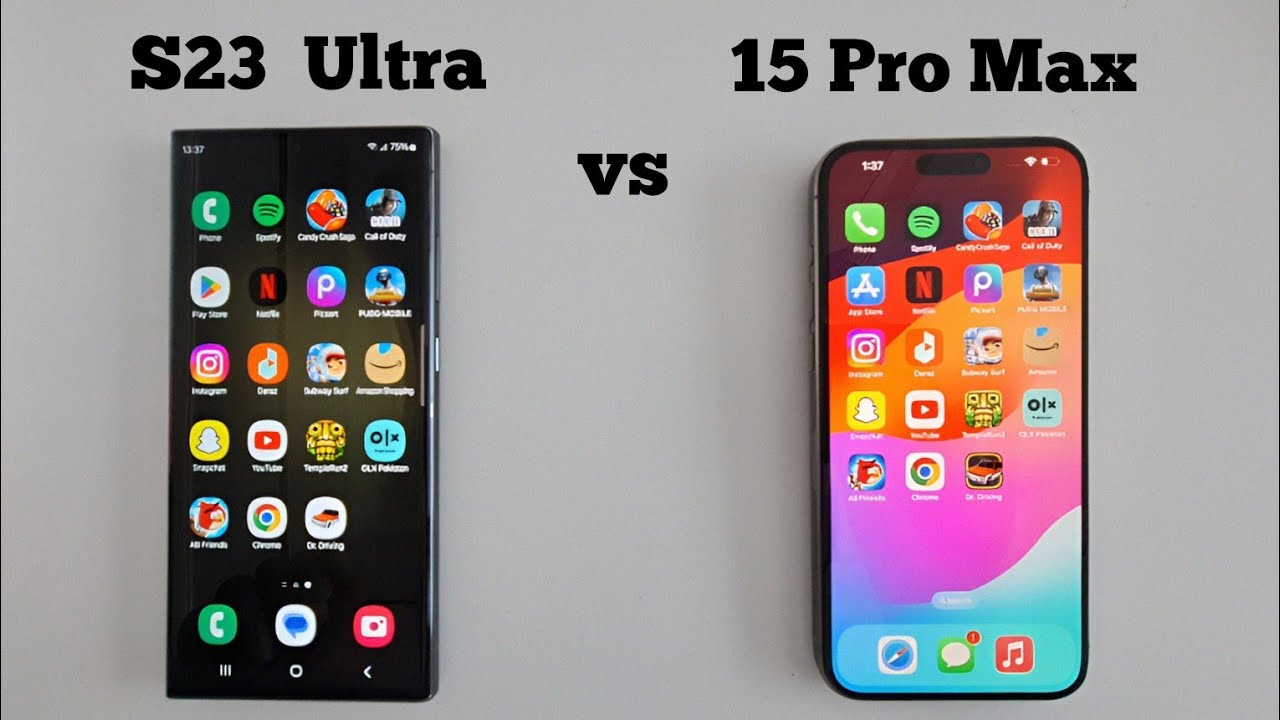 Samsung S23 Ultra vs 15 Pro Max || Speed Test - YouTube