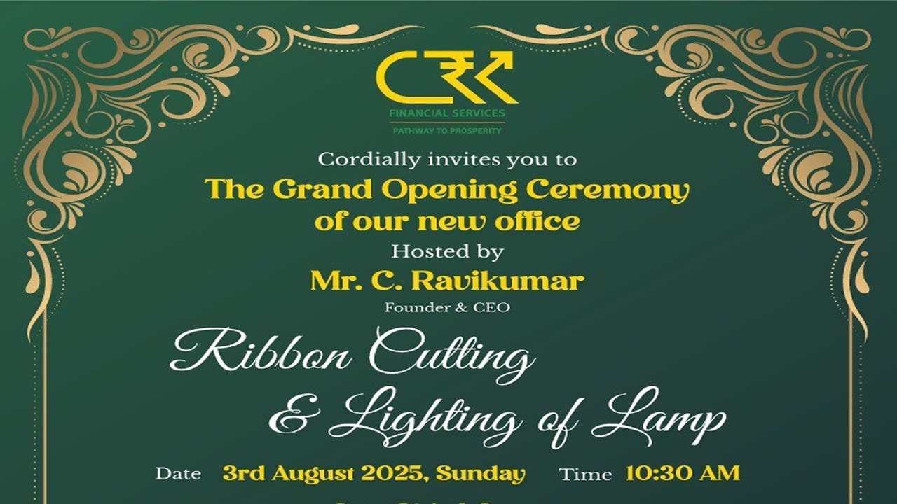 CRK Financial Services - The Grand Opening Ceremony Live - 03.08.2025 ...