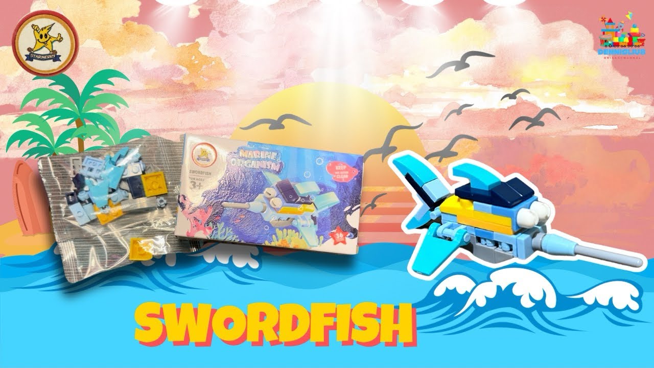 Rakit lego swordfish 12 in 1 like unboxing build review - YouTube