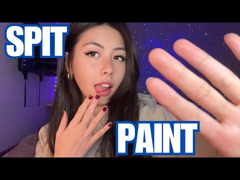 ASMR | Intense Spit Painting with Gentle Mouth Sounds for Deep Relaxation