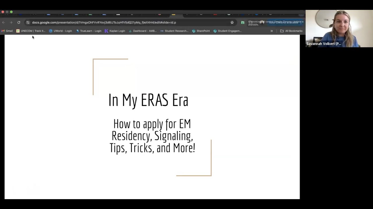 In My ERAS Era – Advice for the Written Application - YouTube