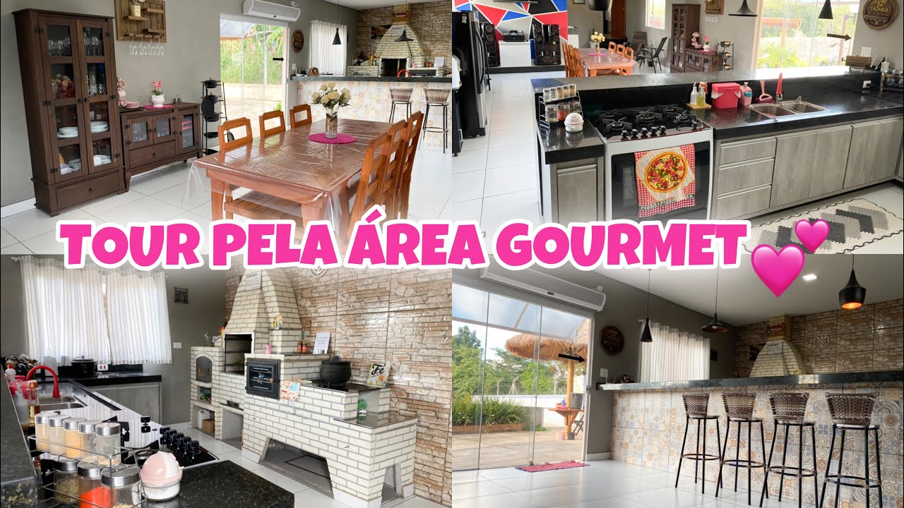 TOUR DA ÁREA GOURMET / Finalizada e Decorada / Paula Cardozo. - YouTube