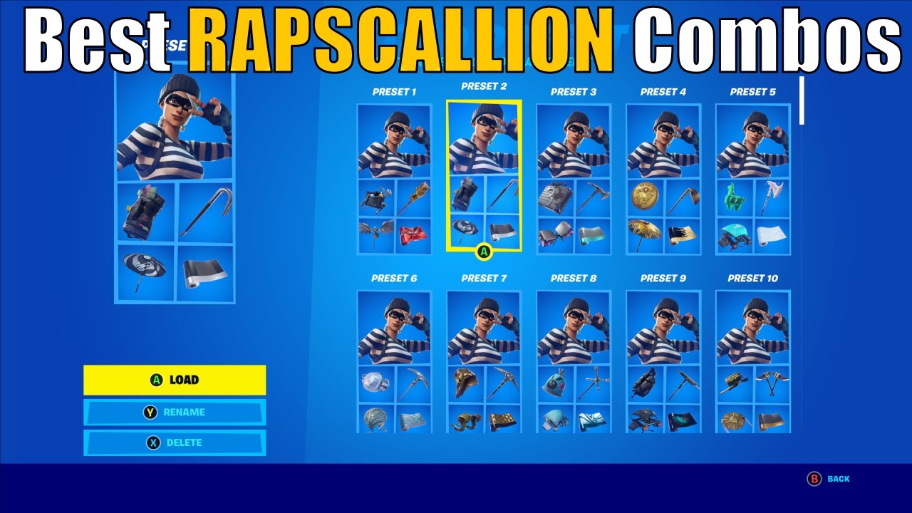 25 Best RAPSCALLION Skin Combos (Fortnite Battle Royale) - YouTube