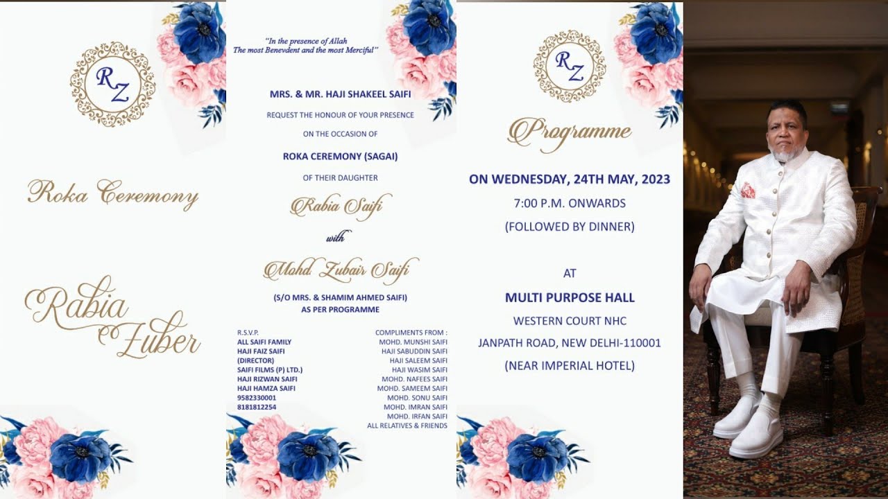 Roka ceremony Daughter Of Haji Shakeel Saifi at Western Court NHC ...