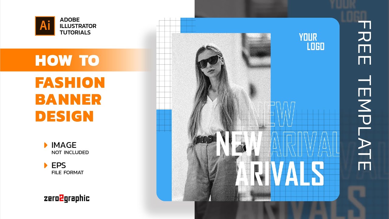 How to Create Fashion Banner Design in Adobe Illustrator - YouTube