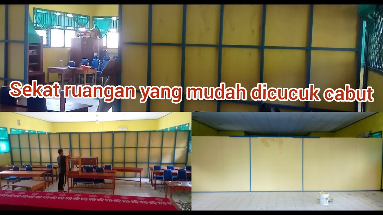 cara sekat ruang yang mudah Dibongkar pasang || how to divide the space ...