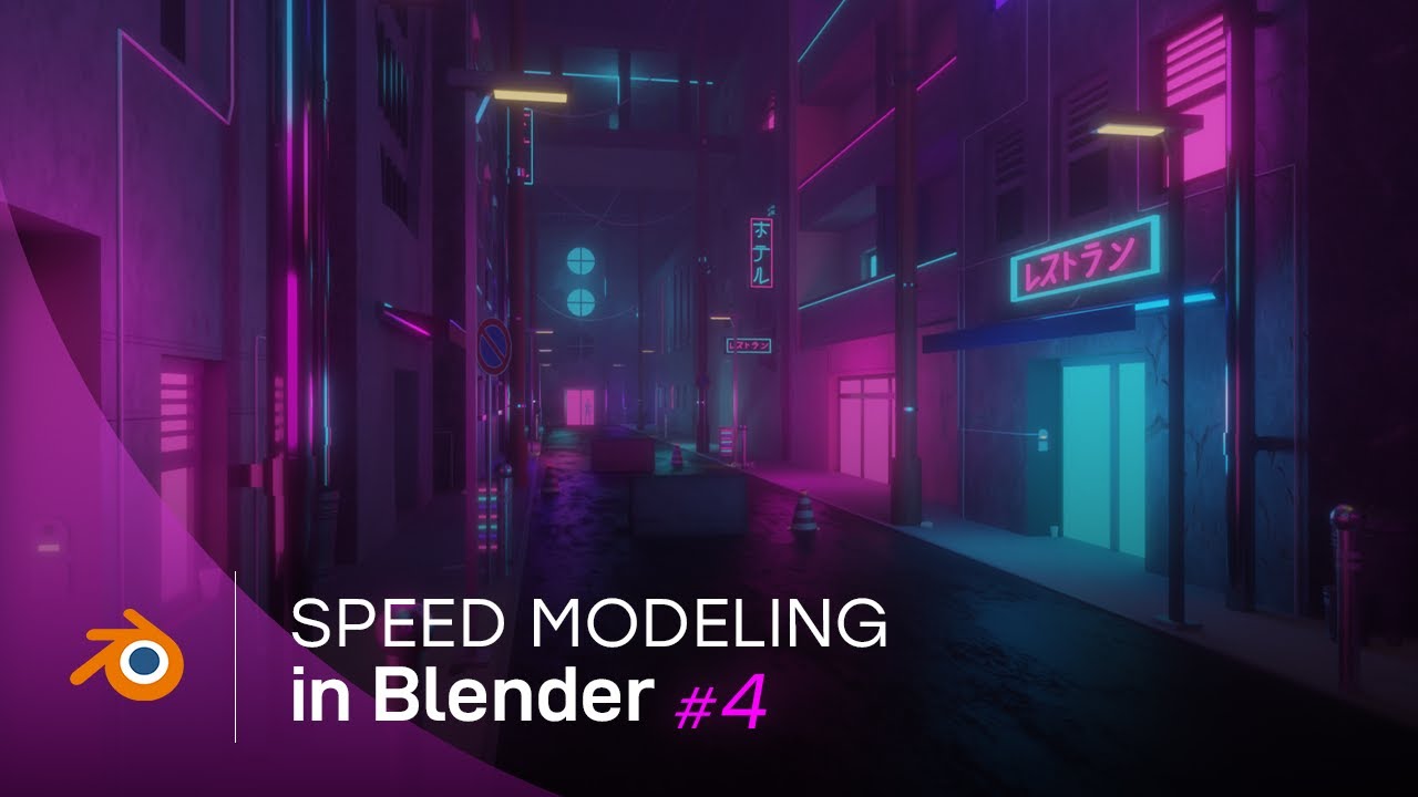 Speed Modeling in Blender - Tokyo at Night - YouTube