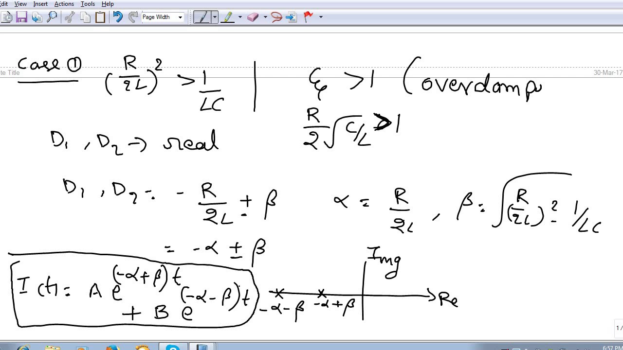 Network Theory Lec-18(e) : Series RLC-Circuit with D.C Excitation - YouTube