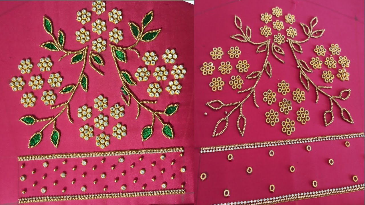 easy and simple maggam work design#online fashion designing - YouTube