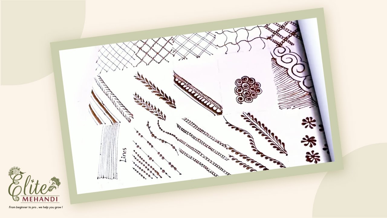 Mehandi classes for Beginners - Line decoration Tutorial - YouTube