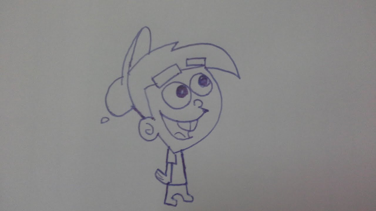 How To Draw Timmy Turner IN PEN! - YouTube