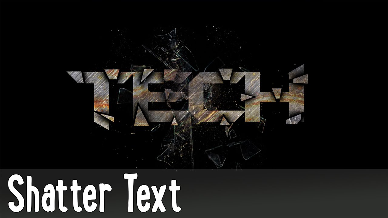 Shattered Text Photoshop CC [Beginner Difficulty] - YouTube