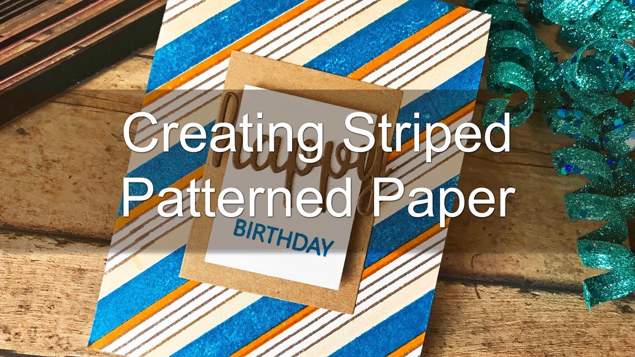 Creating Striped Pattern Paper - YouTube