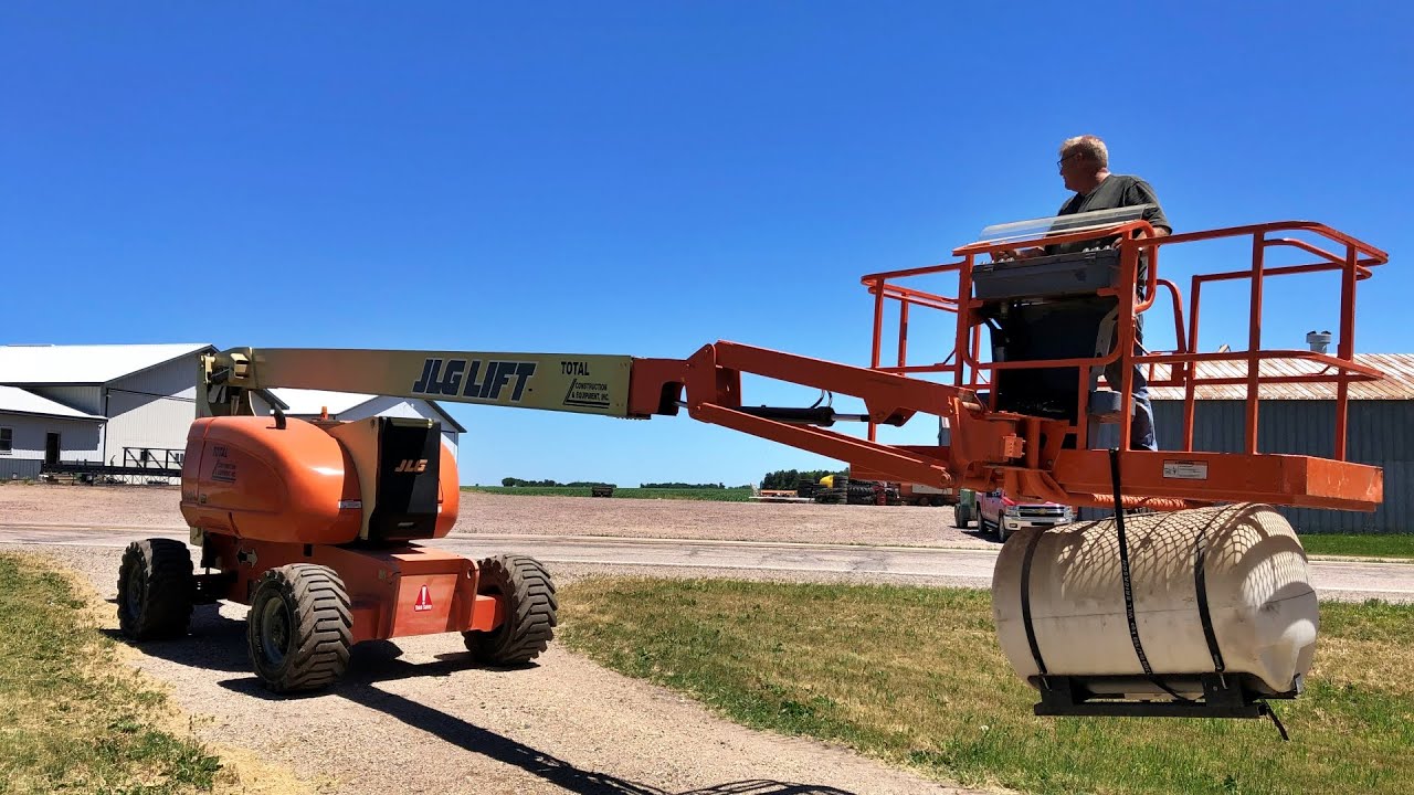 Using our JLG Lift as a telehandler! - YouTube