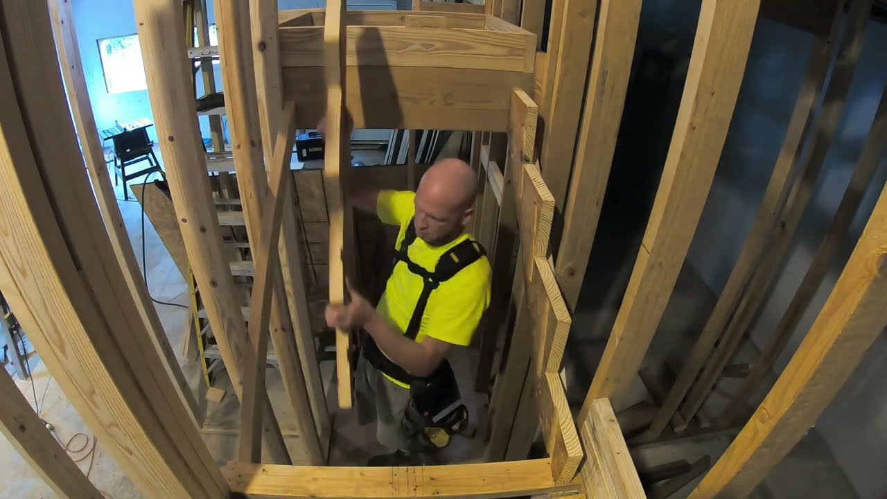 4 Days of Work! Complicated Stairs are built! #james #hardwork #stairs ...