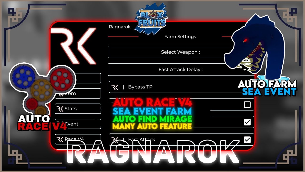 Blox Fruits Script AUTO FARM | TP TO FROZEN DIMENSION | AUTO RACE V4 ...