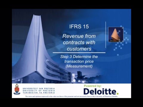 IFRS 15, Step 3, Determine the transaction price - YouTube