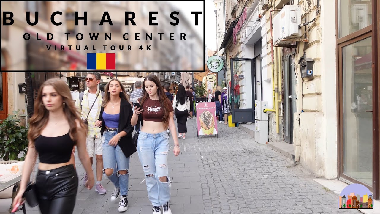 Bucharest, Romania Old Town Center Virtual Tour 4K. Centrul Vechi București | Walking Tour 4K ...