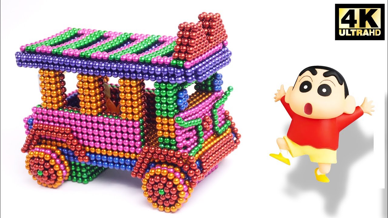 DIY - How To Make SHIN-CHAN Bus From Magnetic Balls ( Satisfying ...