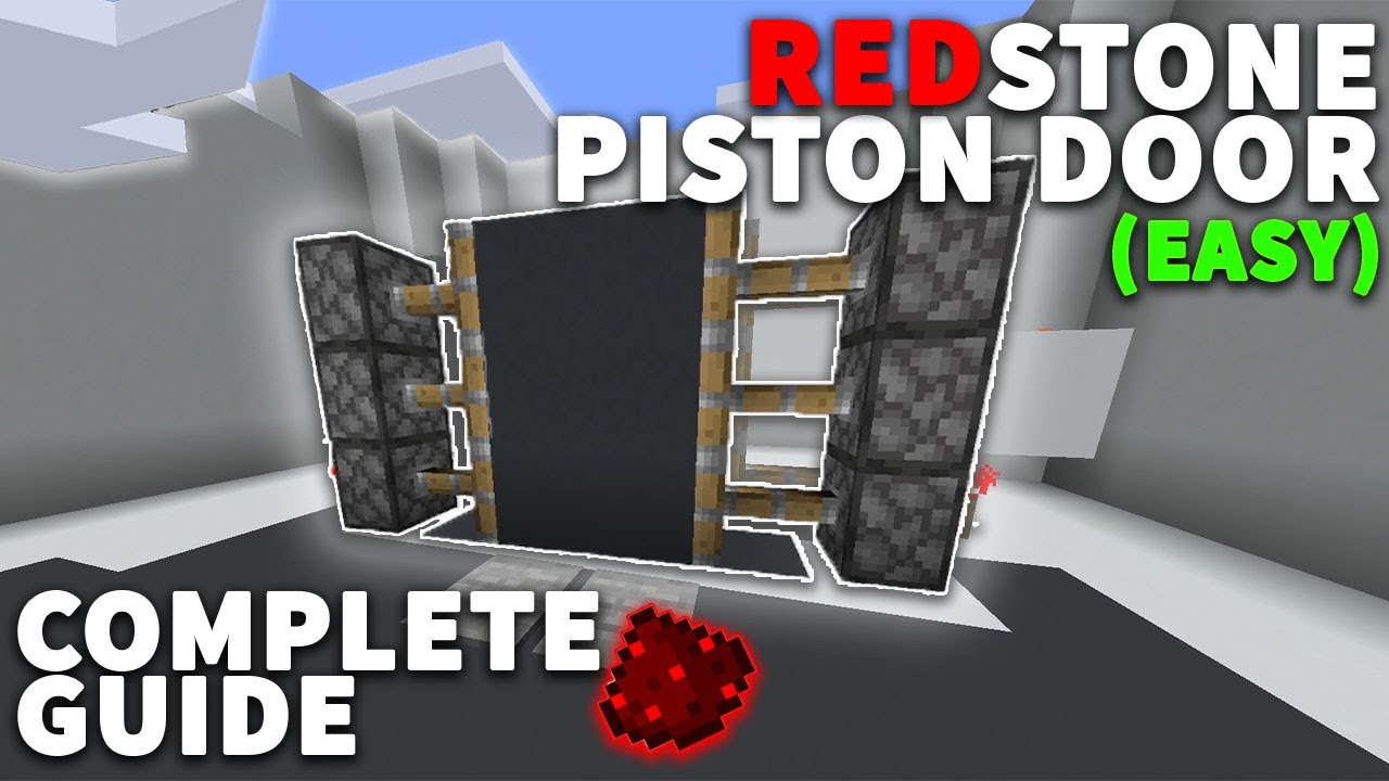 Easy Redstone Piston Door Tutorial | Minecraft 1.21 (2025!) - YouTube