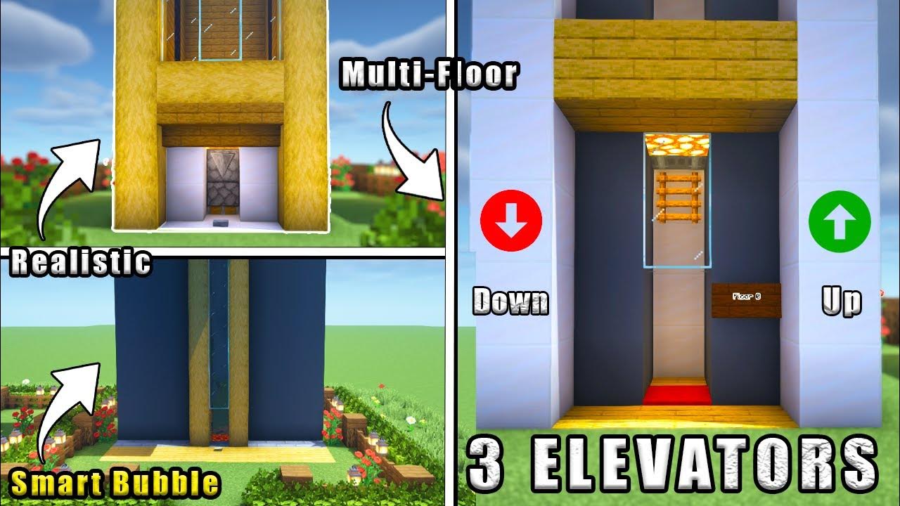 Minecraft: 3 Working Elevator Tutorials! (ALL SECRETS REVEALED) - YouTube