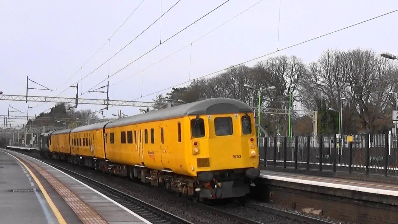 (HD) Network Rail DBSO 9703 + 37025 working 3Z03 Derby RTC - Hither ...