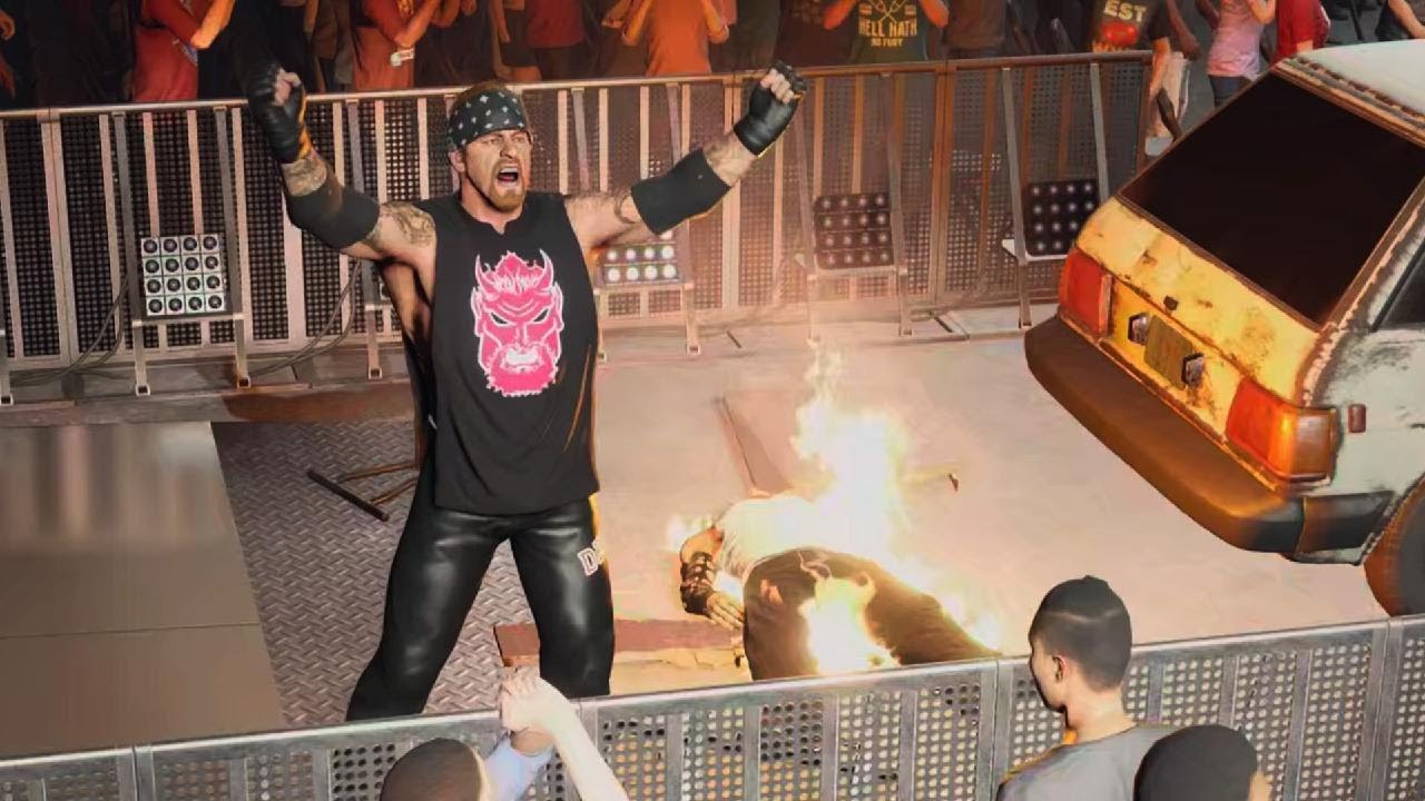 Taker Cooking with Fire | Undertaker vs Jeff Hardy 2002 | WWE 2K23 (PS5 ...