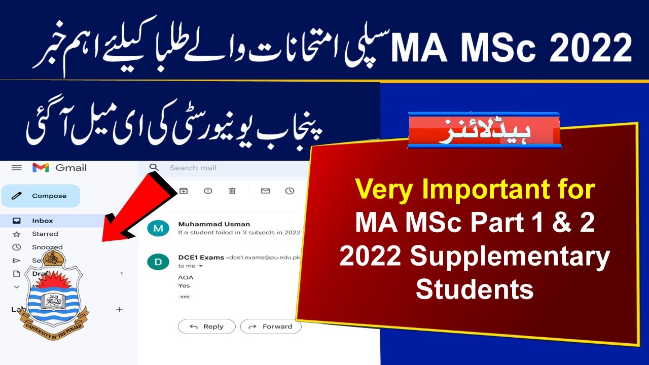Very Important for MA MSc Part 1 & 2 Supplementary 2022 Students ...