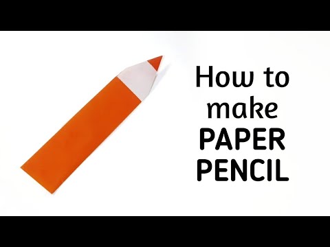 How to make an origami paper pencil | Origami / Paper Folding Craft ...