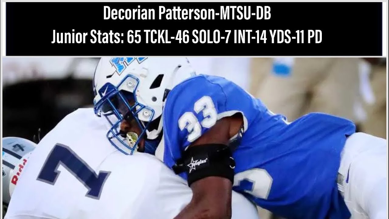 Decorian Patterson Junior Season Highlights-MTSU DB-2022-2023 CFB ...