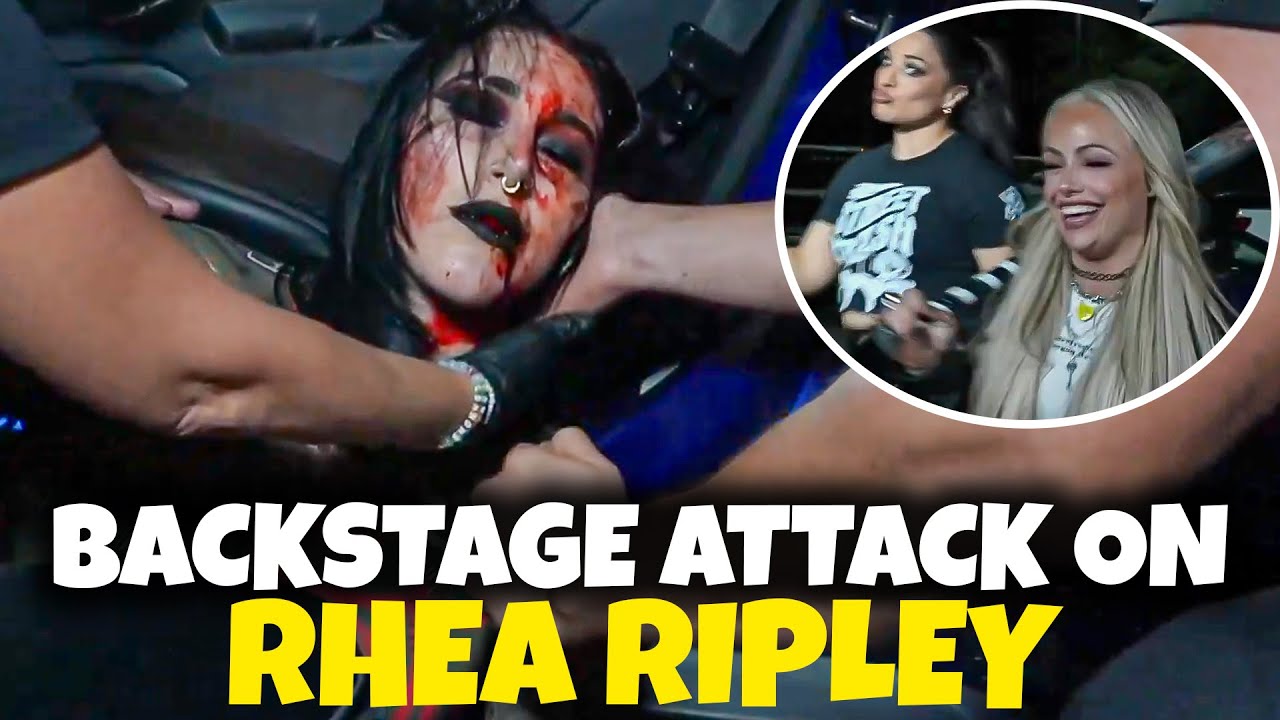BLOODY BACKSTAGE ATTACK ON RHEA RIPLEY! - YouTube