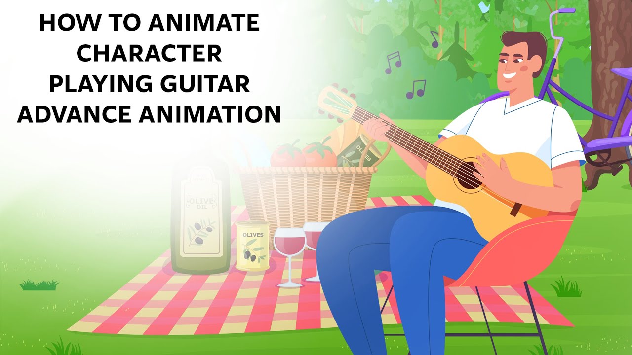 Character Animation: Character playing guitar animation in after effect ...