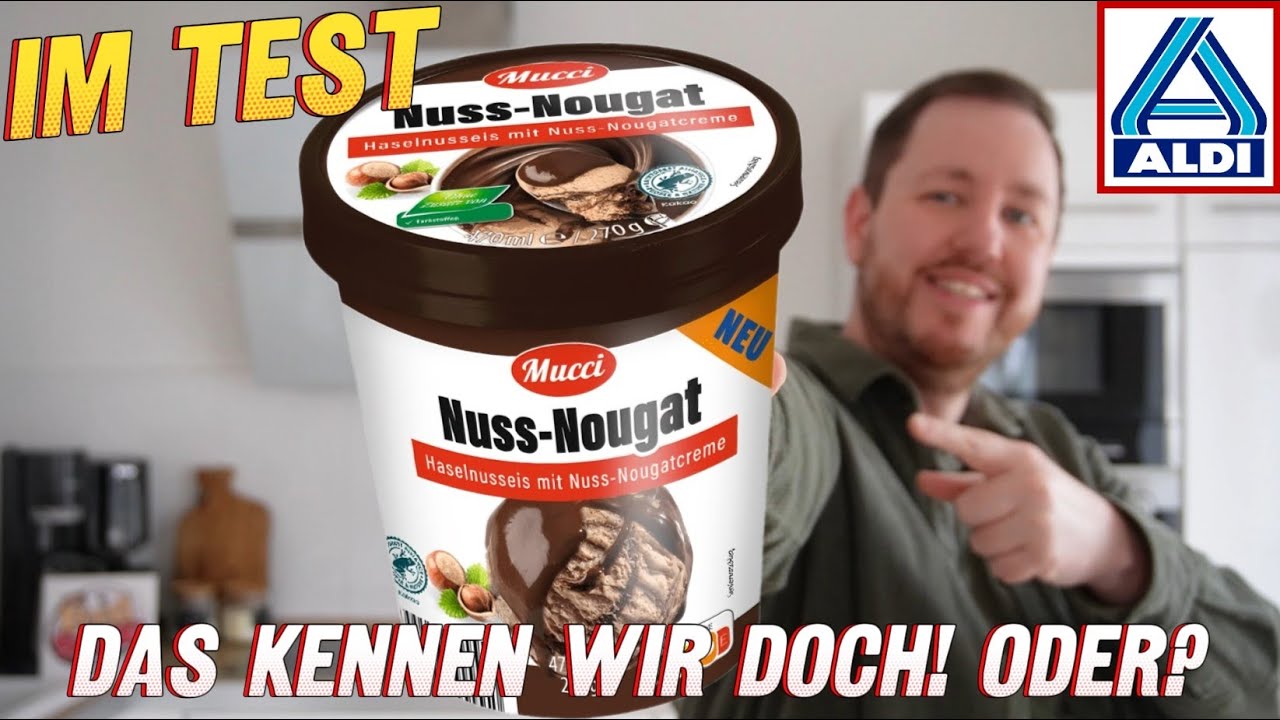 Aldi: "Mucci" Nuss-Nougat-Eis im Test - YouTube