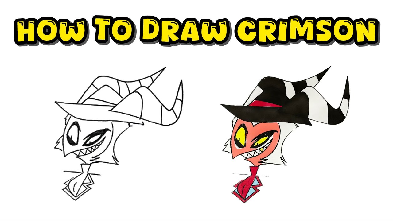 How to Draw Crimson from Helluva Boss (Hazbin Hotel) – Step-by-Step Art ...