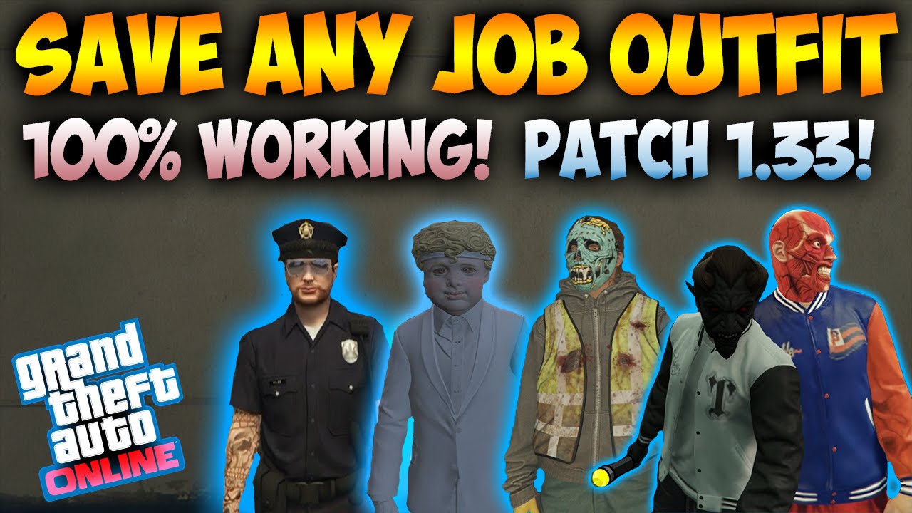 GTA 5 Online: "NEW" SAVE ANY JOB OUTFIT GLITCH! [1.33] "Police ...