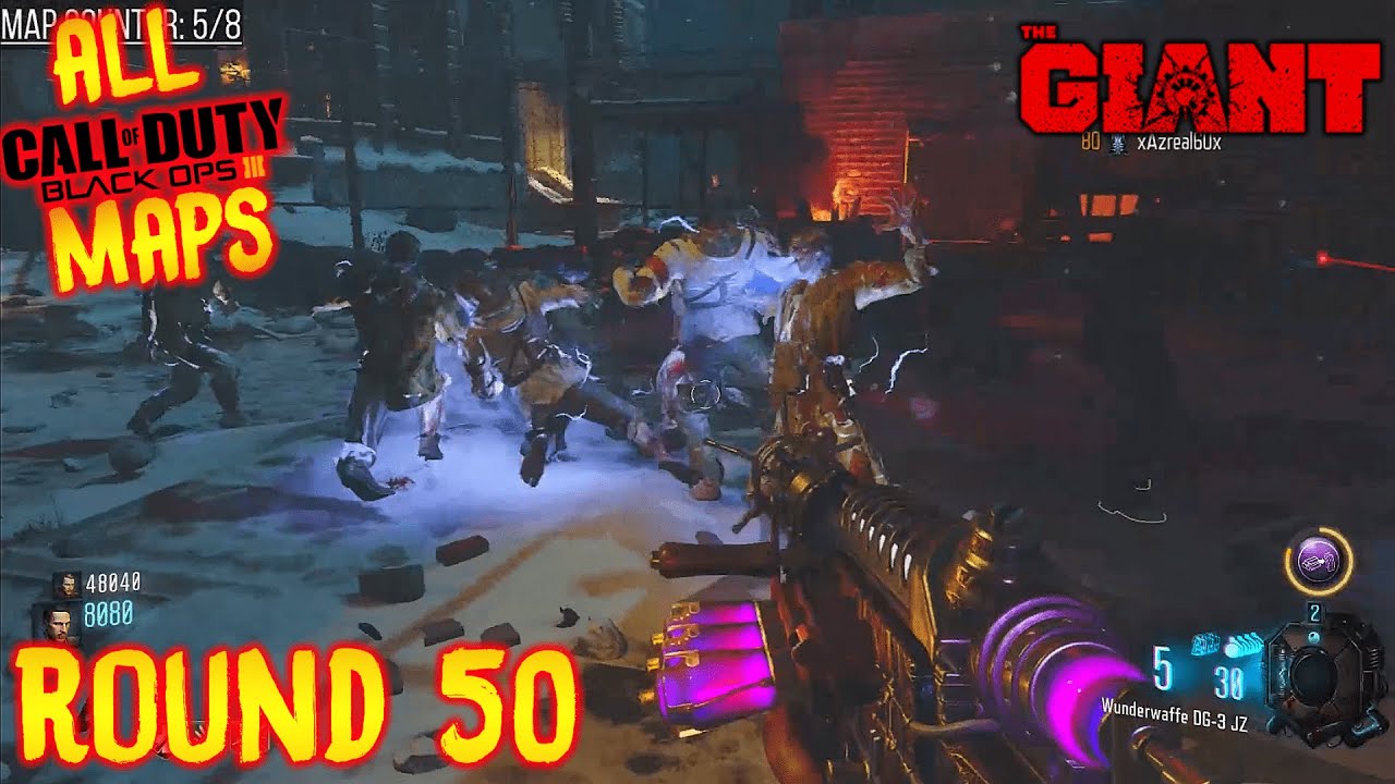 THE GIANT ROUND 50 | ALL BO3 MAPS | Road to Cold War: Zombies - YouTube