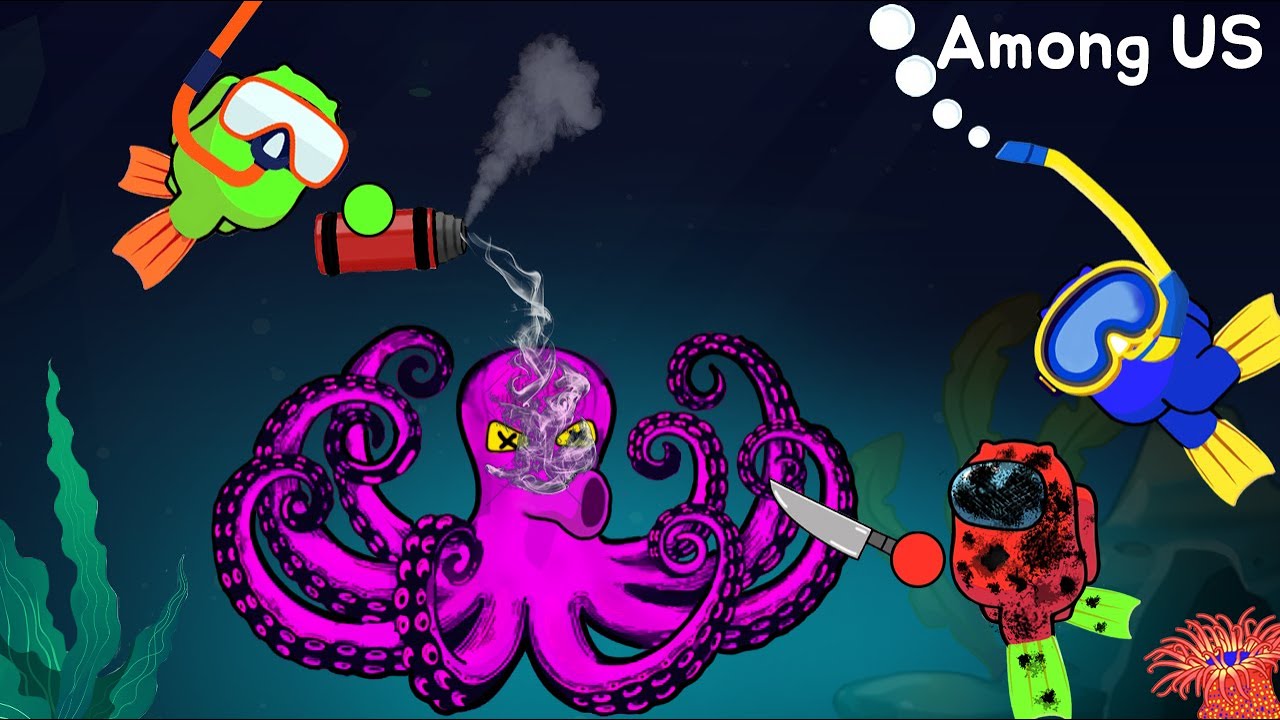 KRAKEN IMPOSTER Mod in Among Us | Octopus Monster | 어몽어스 VS 대왕문어 - YouTube