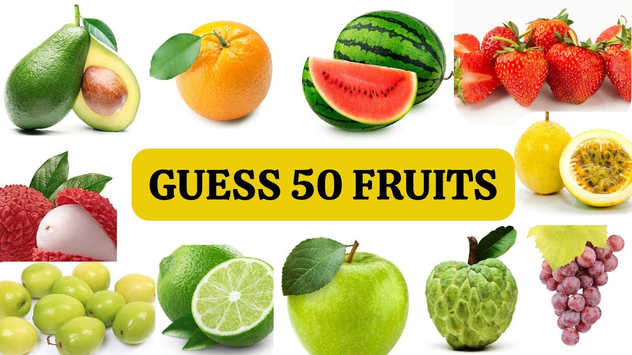 🍓 Can You Guess the Fruit? | 50 Fun Fruits for Kids to Learn and Play 🍌 ...