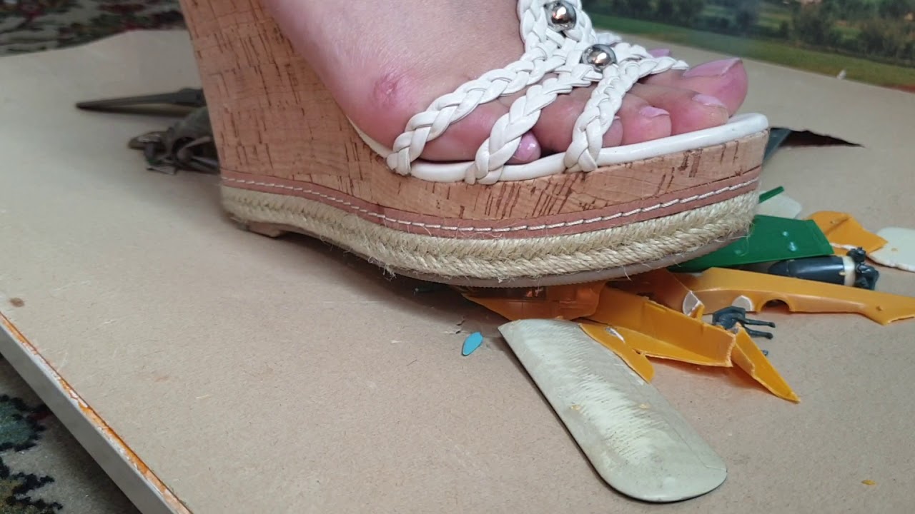 Model airplane crush in wedges part 4 - YouTube