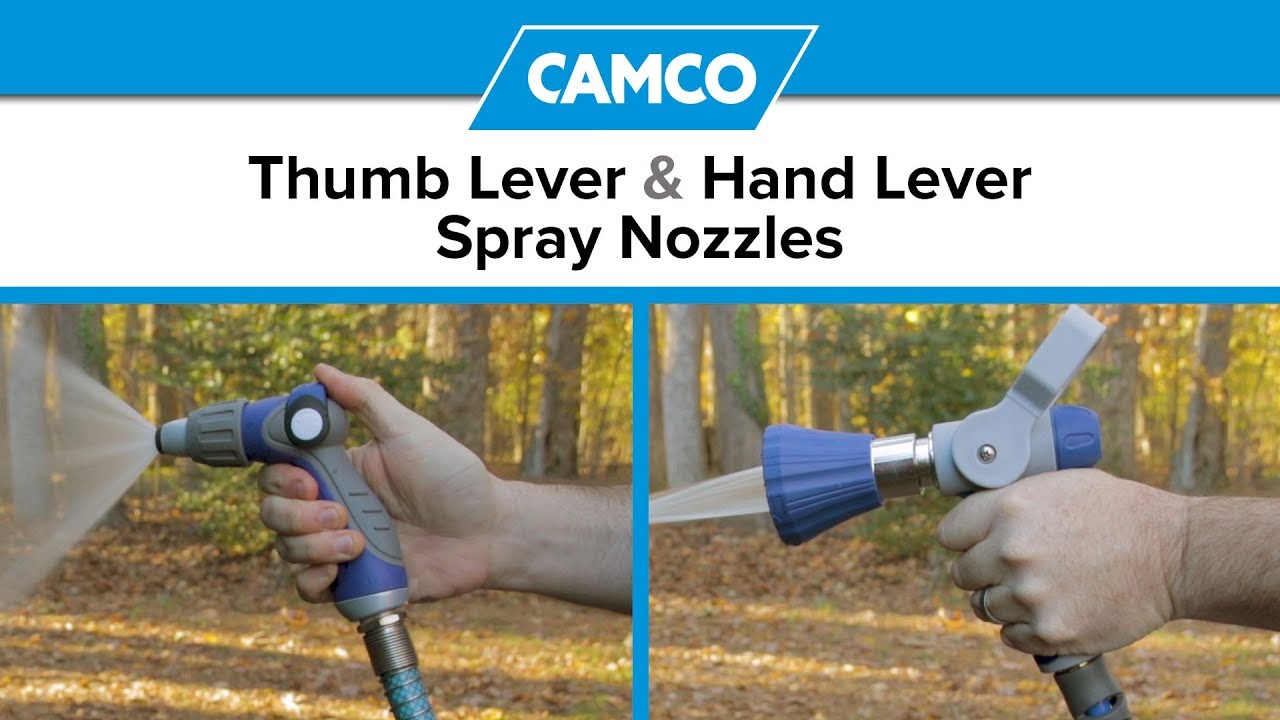 Thumb Lever and Hand Lever Spray Nozzles - YouTube