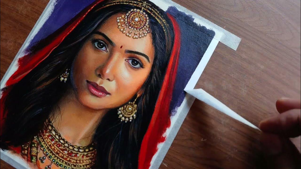 How to paint your FIRST Acrylic Portrait Painting | Tutorial - YouTube