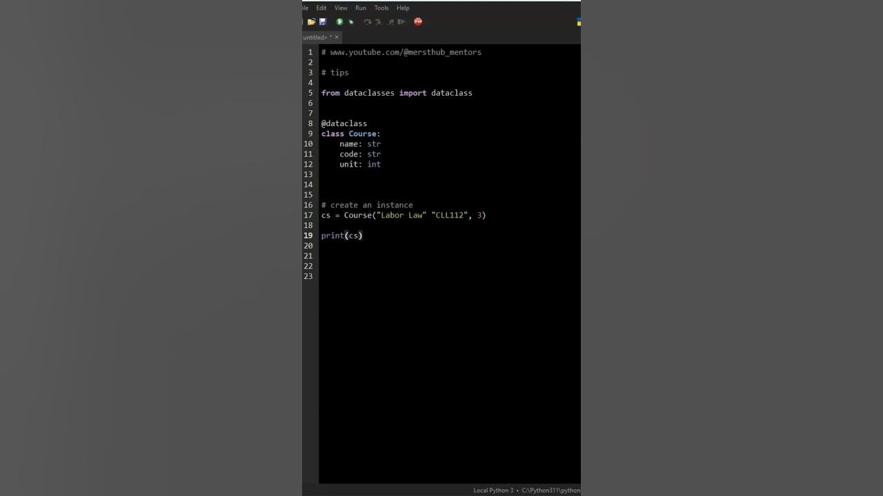 Python Dataclasses Explained In 60 Seconds Pythontips Programming Python Youtube