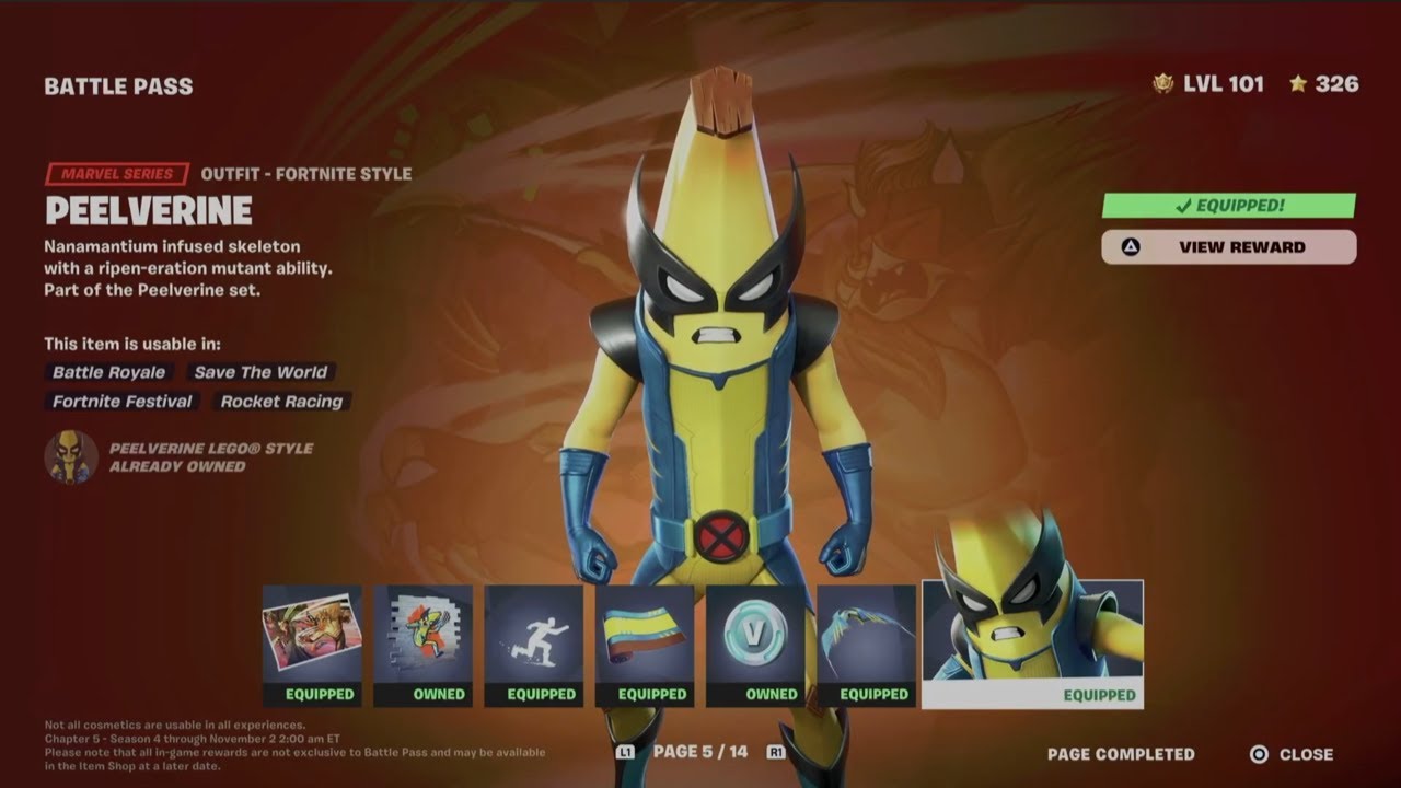 How to Unlock Peelverine Skin in Fortnite | Battle Pass Rewards Page 5 ...