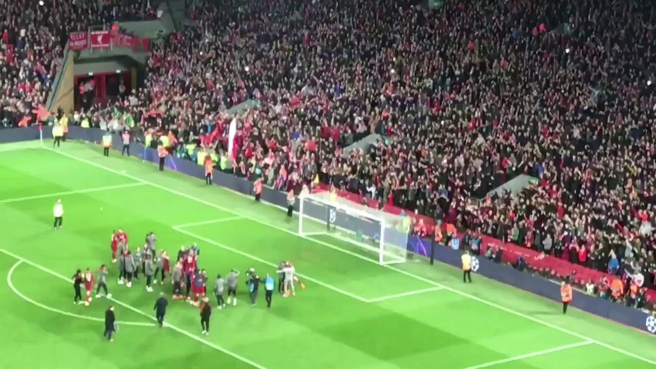 Liverpool 4-0 FC Barcelona. Brutal celebración en Anfield tras la ...