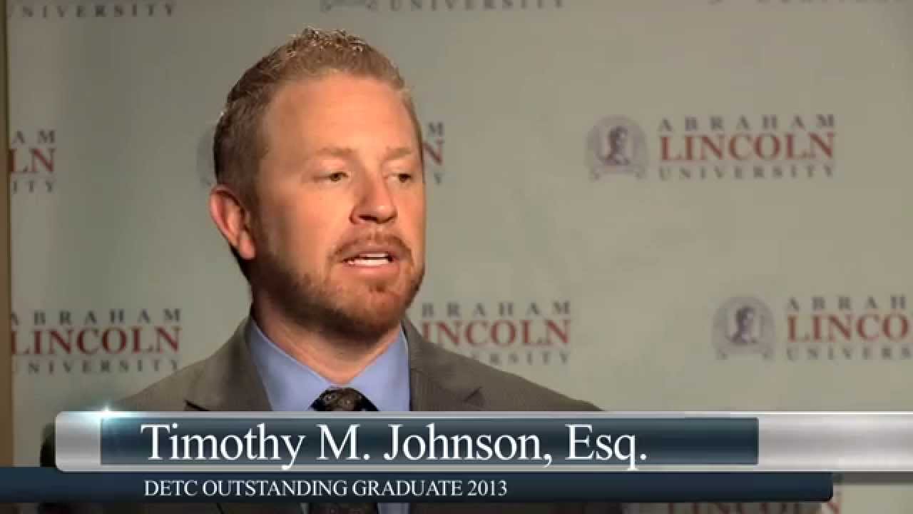 Timothy Johnson, Graduate Testimonial | Abraham Lincoln University ...