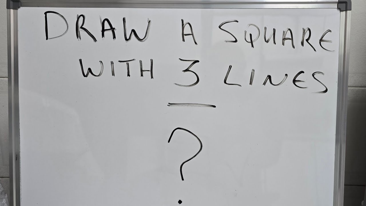 Draw a Square with THREE Lines! - YouTube