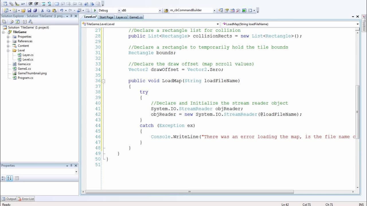 XNA/C# Basic tile game/engine tutorial - Part 2 - YouTube