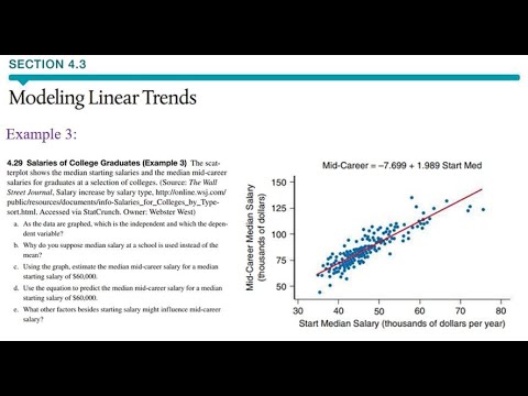 4.3 Modeling Linear Trends - Example 3 - YouTube