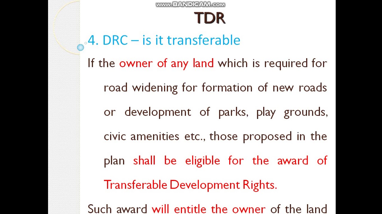 Transferable development right - YouTube