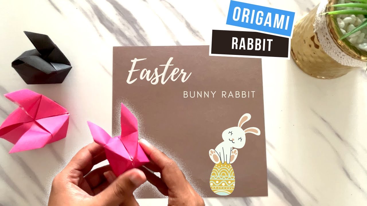 How to make a bunny RABBIT out of paper ll Origami RABBIT made without ...